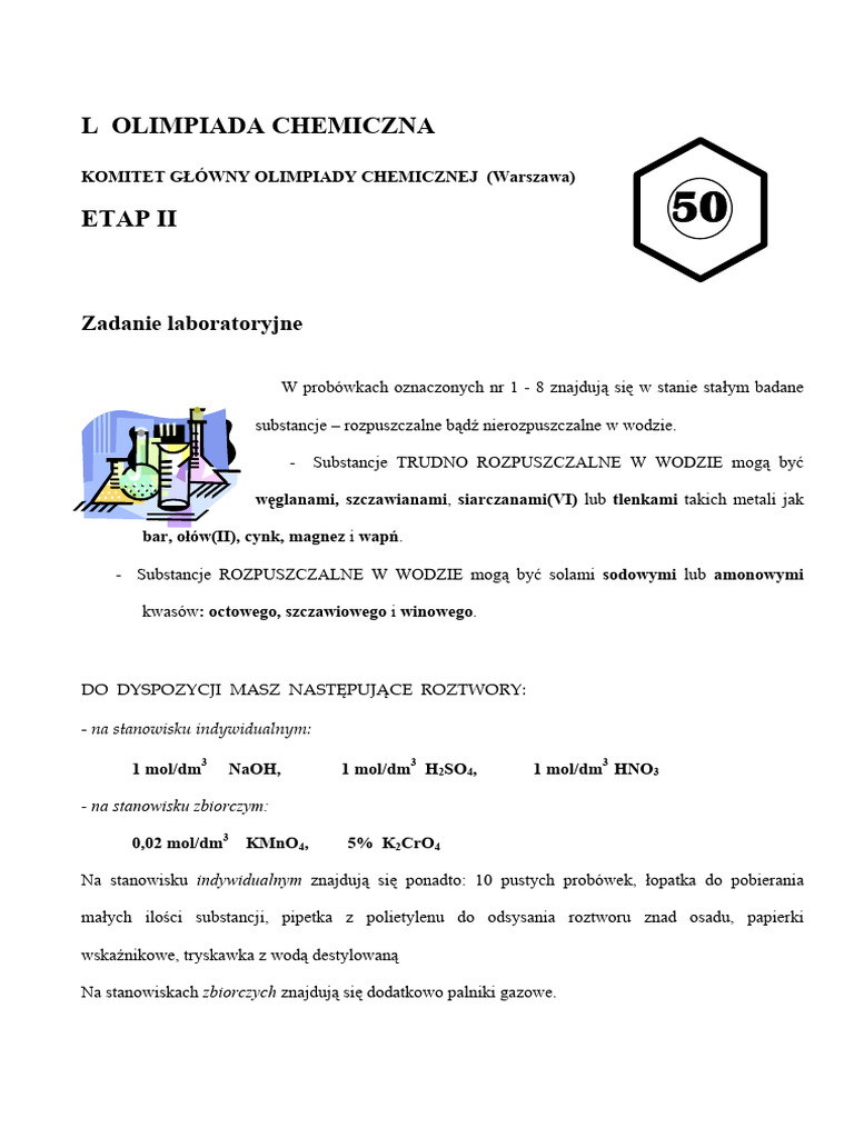 50 Olchem_ etap II lab | PDF
