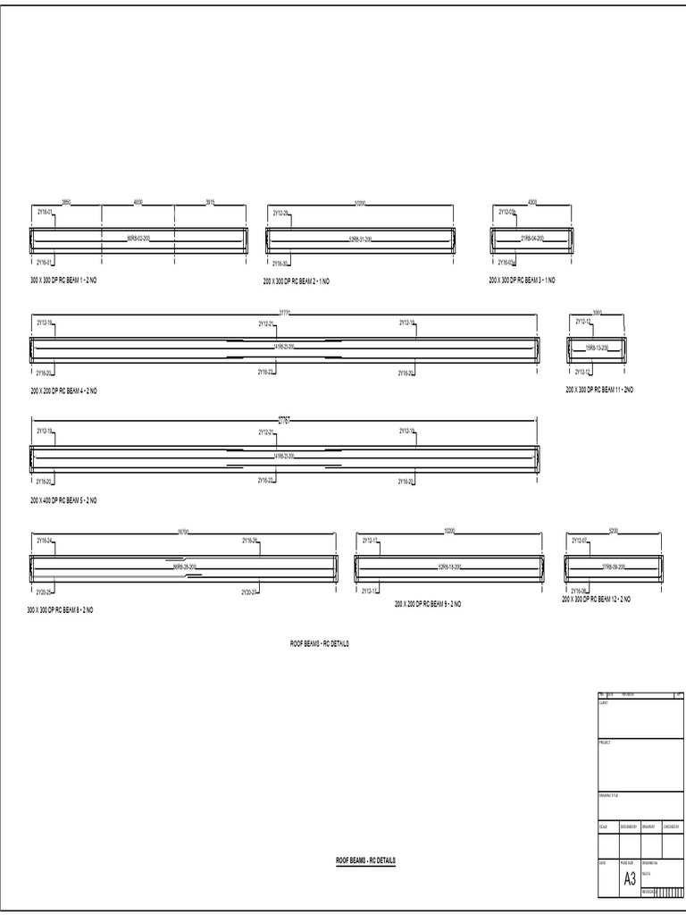 RC Beam and Ring Beam Details | PDF