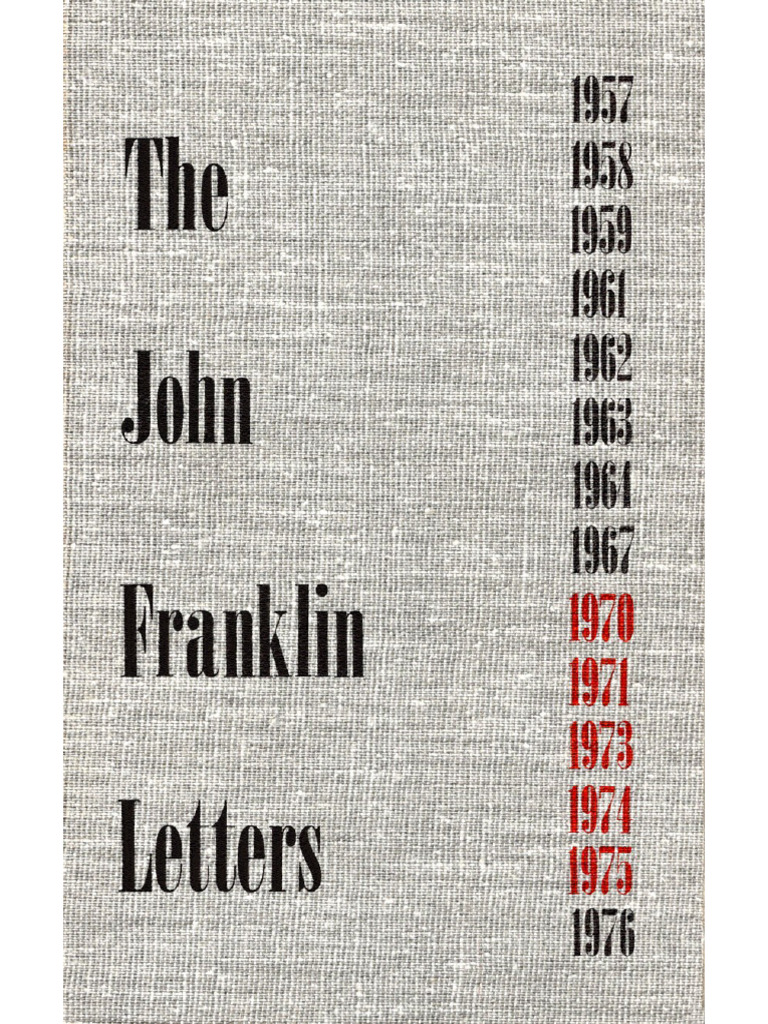 The John Franklin Letters - Lyle Munson - Liber3 | PDF | New Deal ...