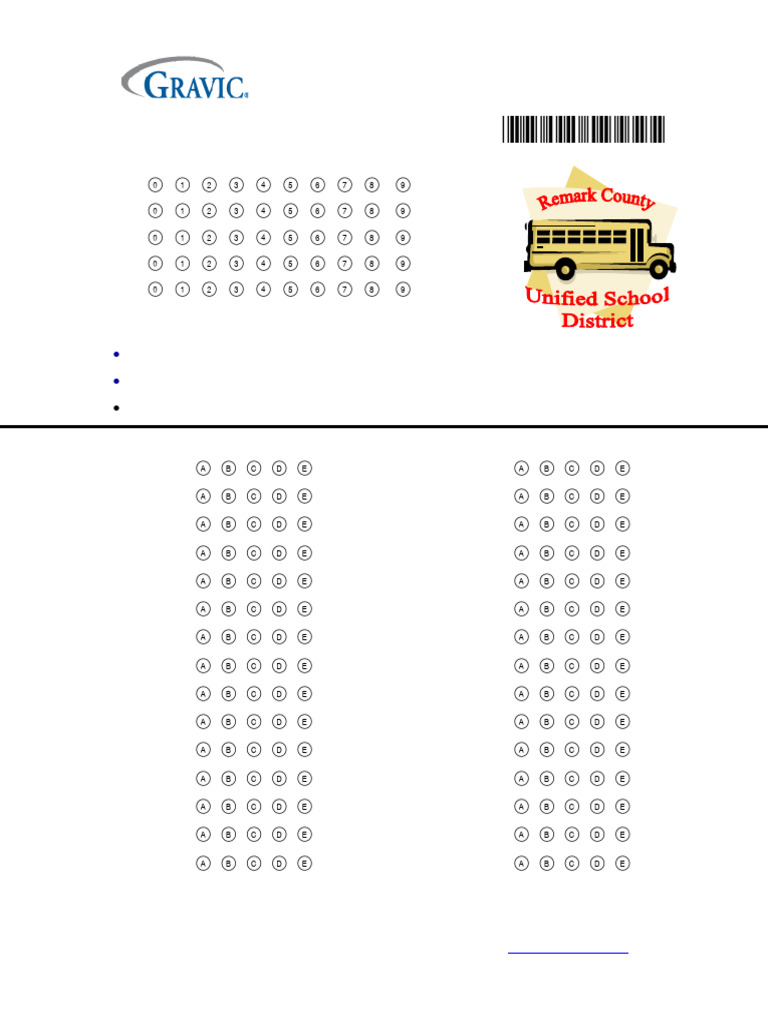 30 Question OMR Answer Sheet PDF | PDF
