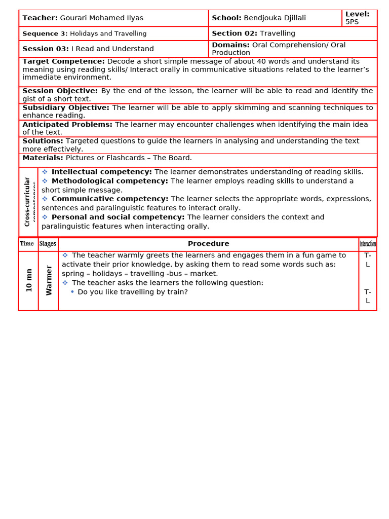 3.11.i Read and Understand | PDF | Learning | Reading Comprehension