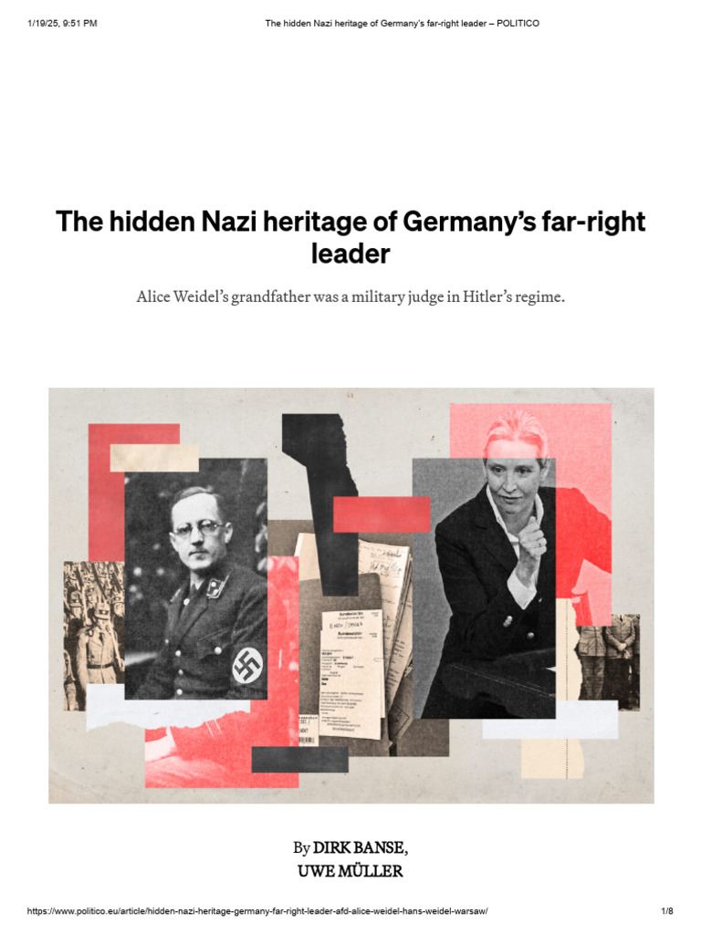 Weidel's Nazi Family Legacy Exposed | PDF | Nazi Germany | Nazi Party