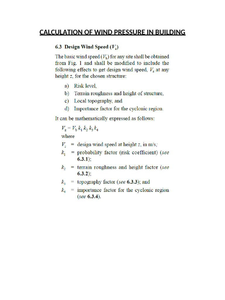 17 Calculation of Wind Pressure in Building | PDF