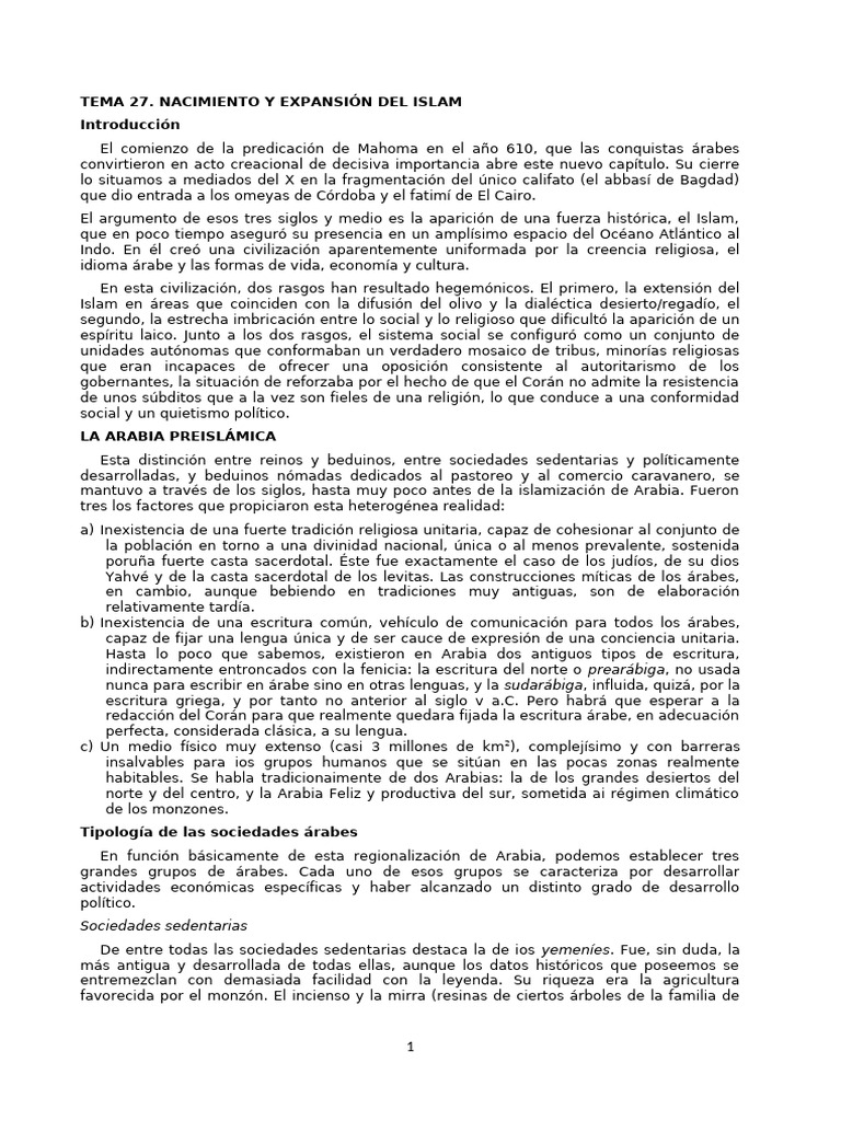 Nacimiento y Expansión Del Islam. P | PDF | Mahoma | Ali