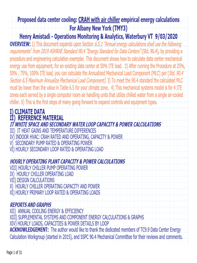 CRAH Cooling Efficiency Calculations | PDF | Data Center | Sustainable ...
