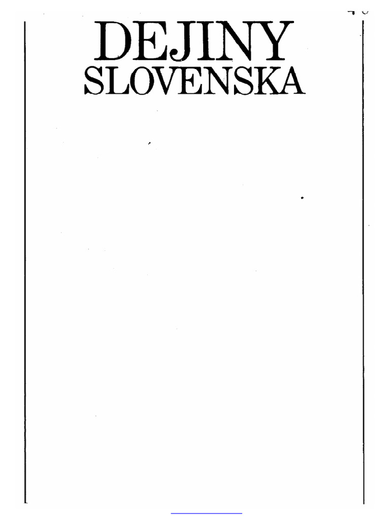 MARSINA, Richard. Dejiny Slovenska I 2 | PDF