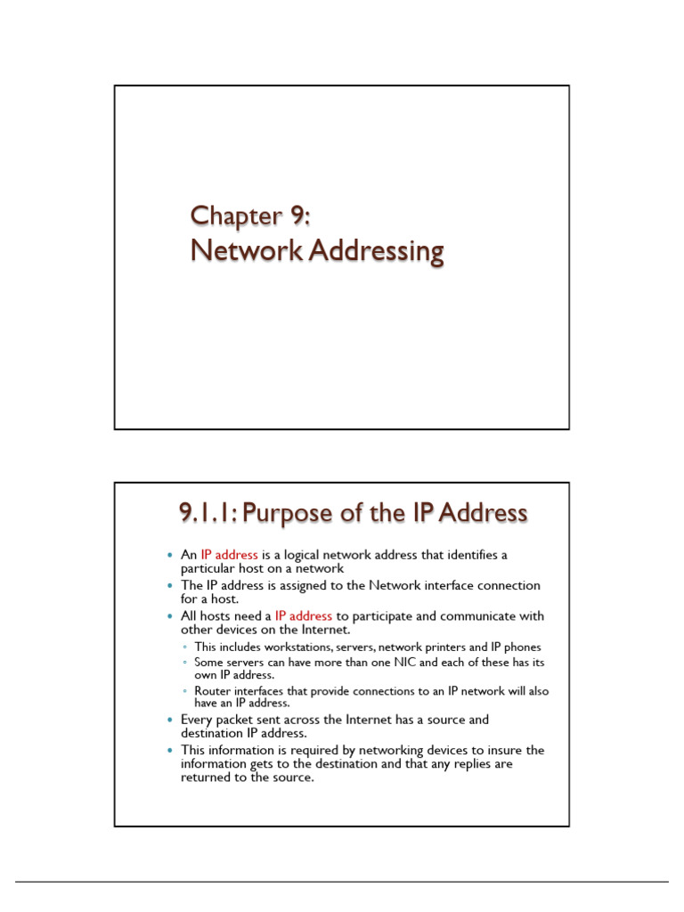 Chapter IX Network Address | PDF | Ip Address | Multicast