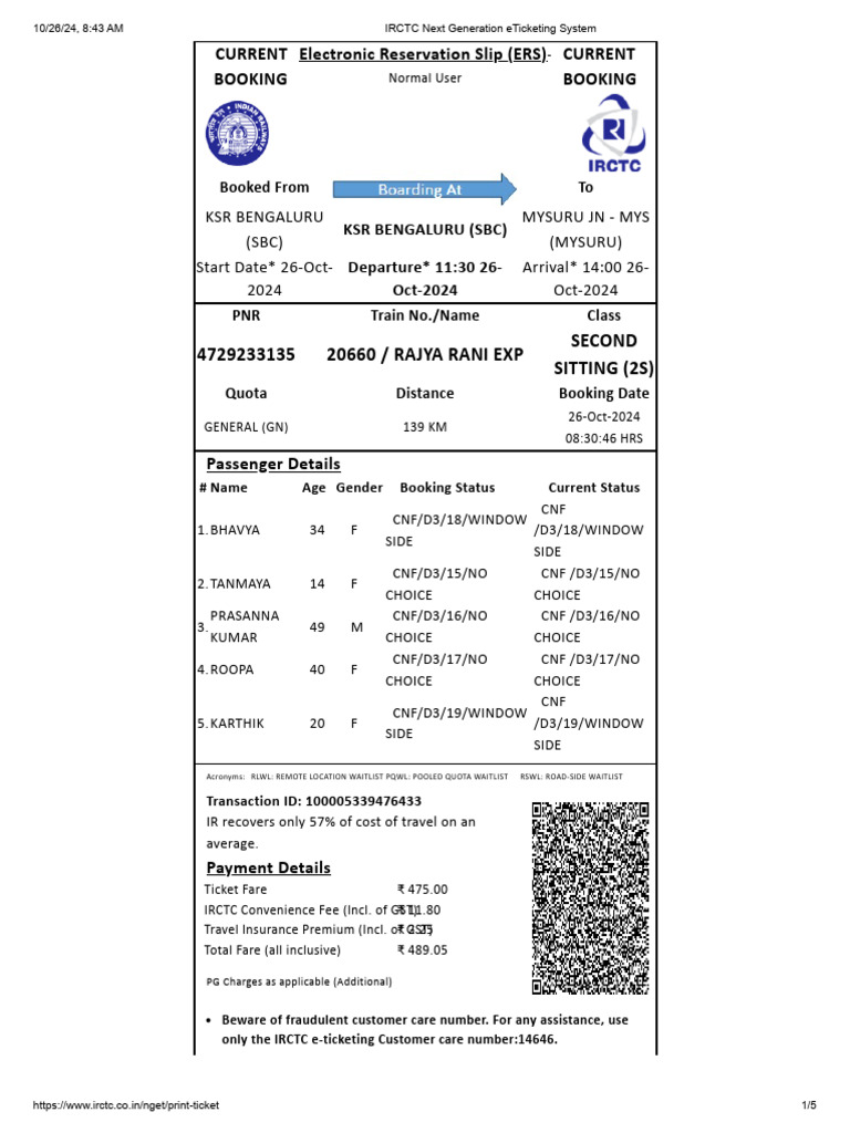 IRCTC Next Generation Eticketing System111 | PDF | Transport | Service ...