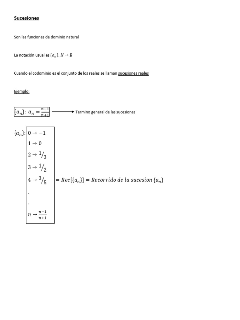 Matematica II Sucesiones | PDF