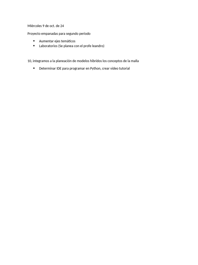 Traeas Semana de Receso 2024 1 | PDF