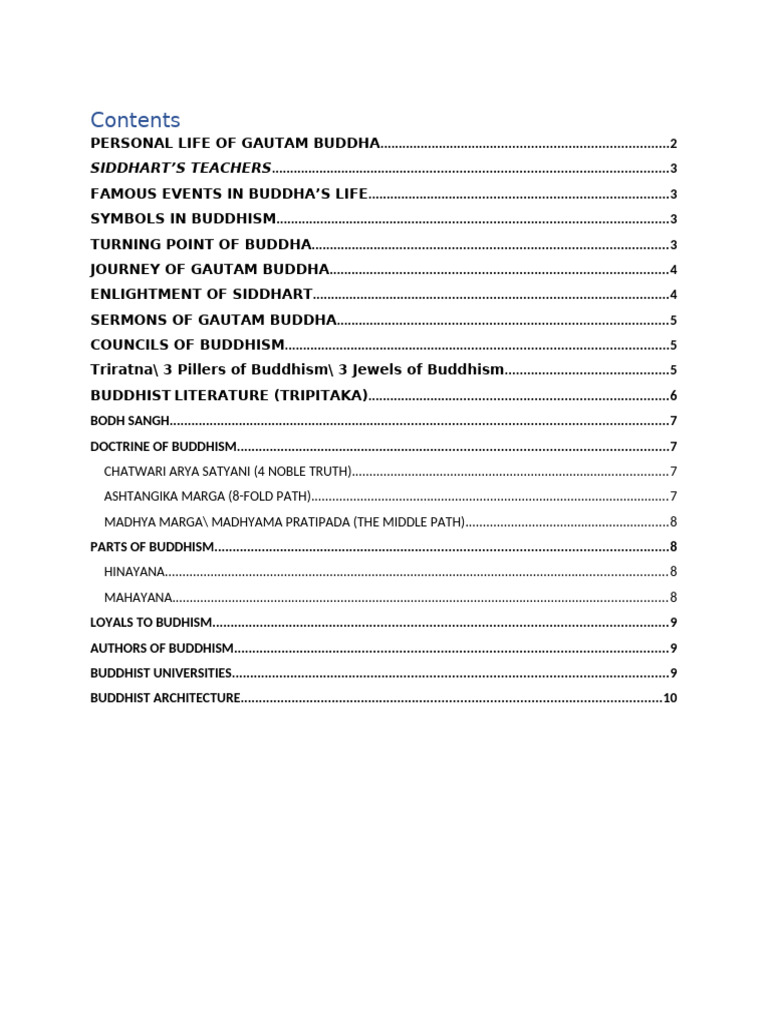 Key Concepts of Buddhism and Buddha's Life | PDF | Four Noble Truths ...