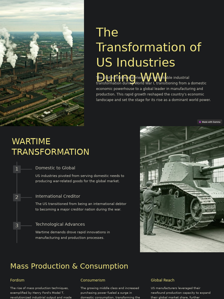 The Transformation of US Industries During WWI | PDF | Bretton Woods ...