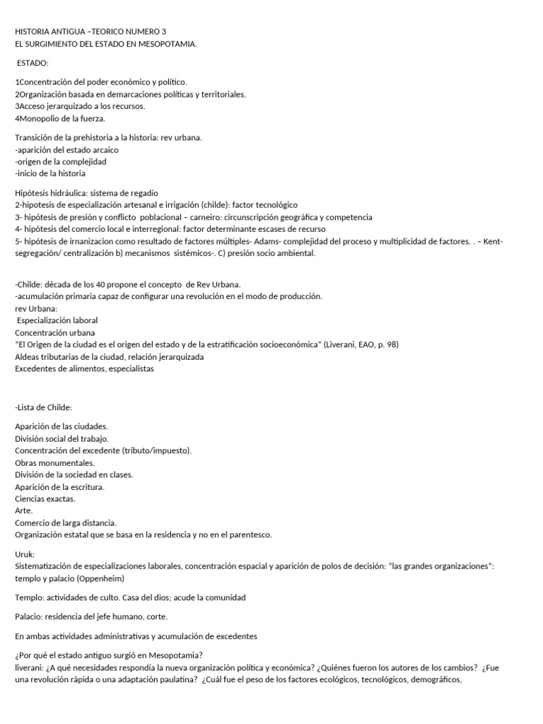 Unidad 3 Uruk | PDF | Sociedad | Volumen