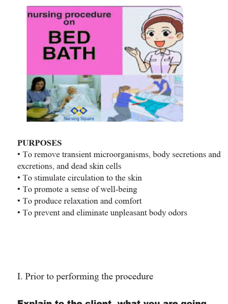 Adult Client Bathing Procedure Guide | PDF | Massage | Hygiene