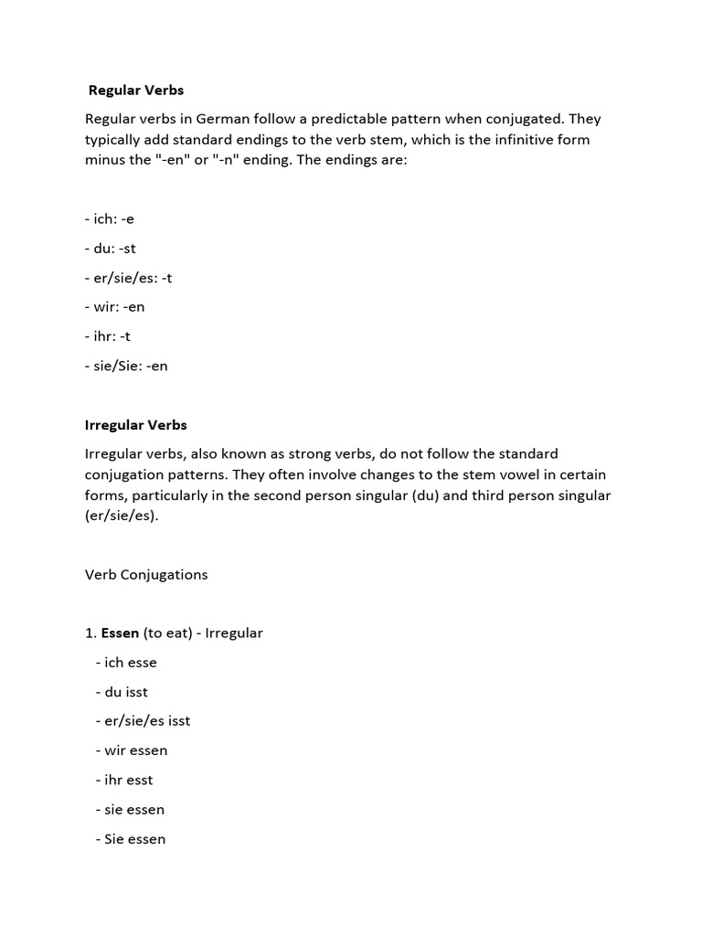 Verb Conjugation Samples | PDF