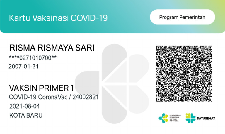 Sertifikat-Vaksin-Dosis 1-Risma Rismaya-594 | PDF