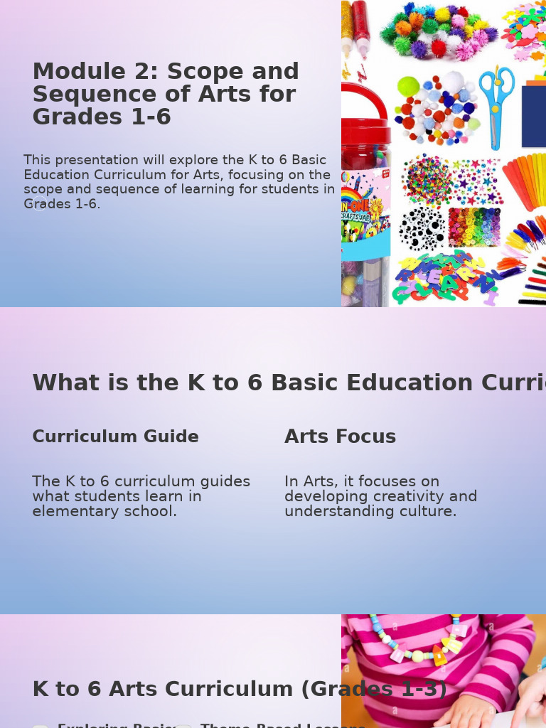Module 2 Scope and Sequence of Arts For Grades 1 6 | PDF | Color | Drawing