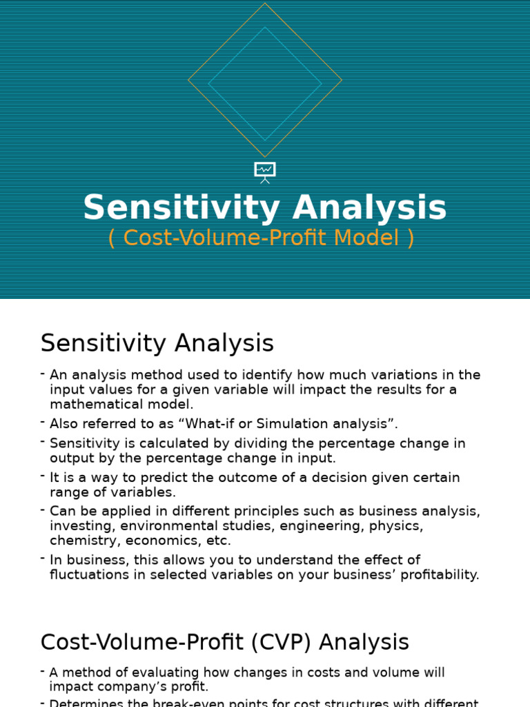 Sensitivity Analysis | PDF | Economics | Business Economics