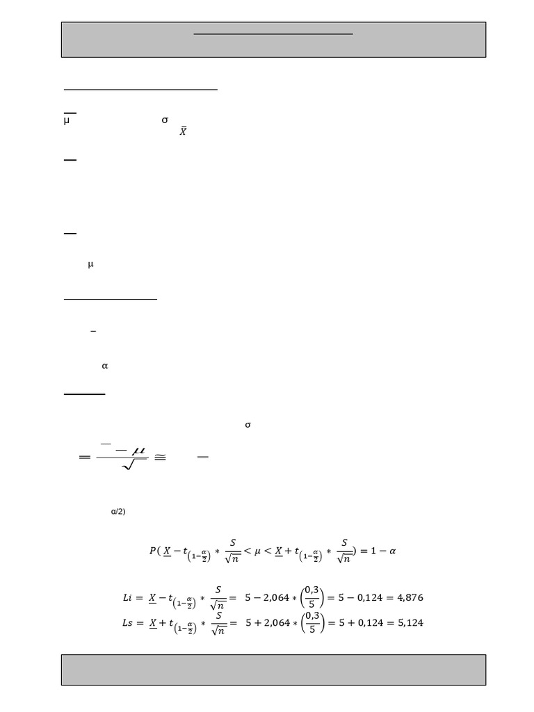 TP N5 Estimacion 2025 | PDF | Intervalo de confianza | Desviación Estándar
