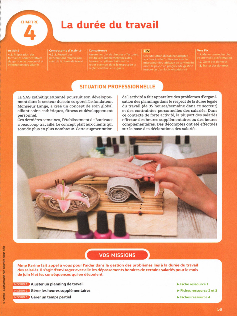 la duree du travail - vos missions | PDF | Heures supplémentaires ...