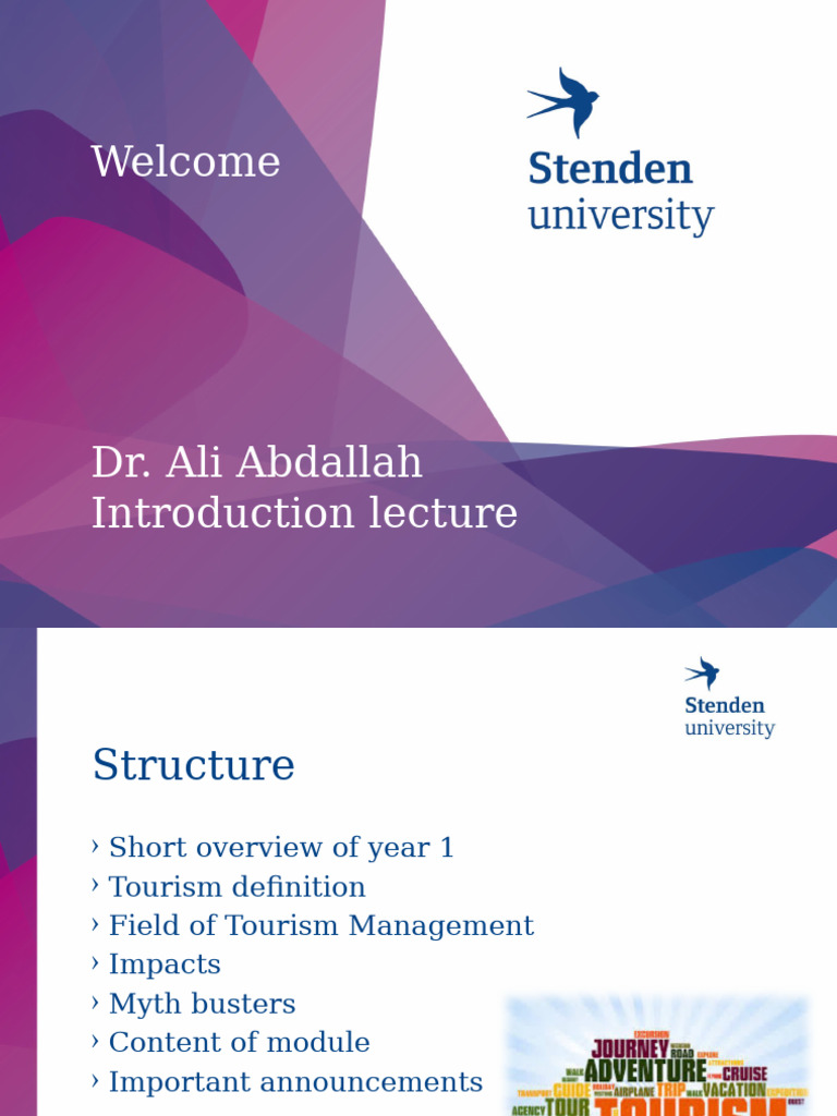 Introduction Lecture ITP 2018-19 | PDF | Tourism