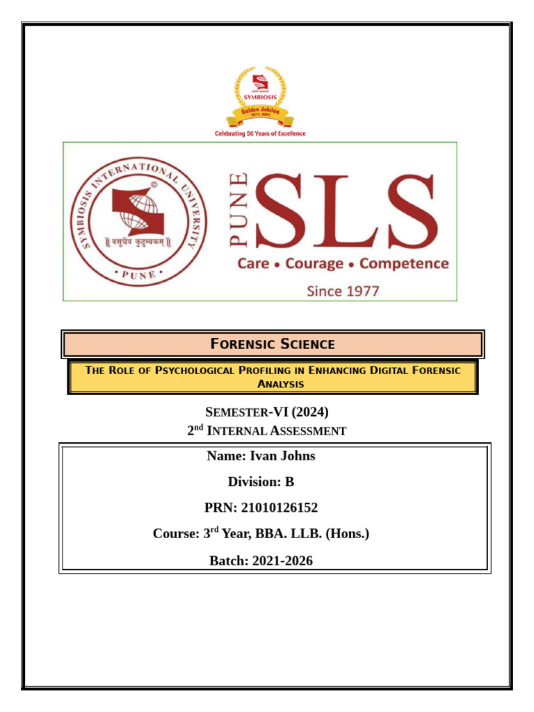 Forensic Science | PDF | Offender Profiling | Digital Forensics