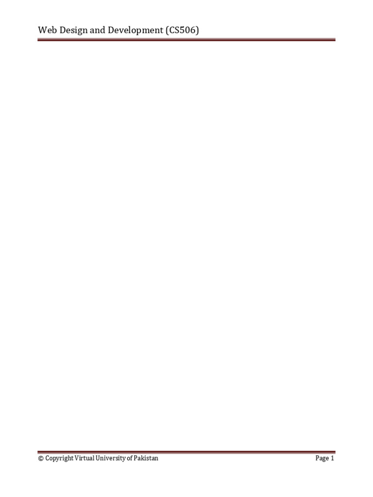 CS506 - Web Design and Development (Handouts) | PDF | Java Virtual Machine | Java (Programming ...