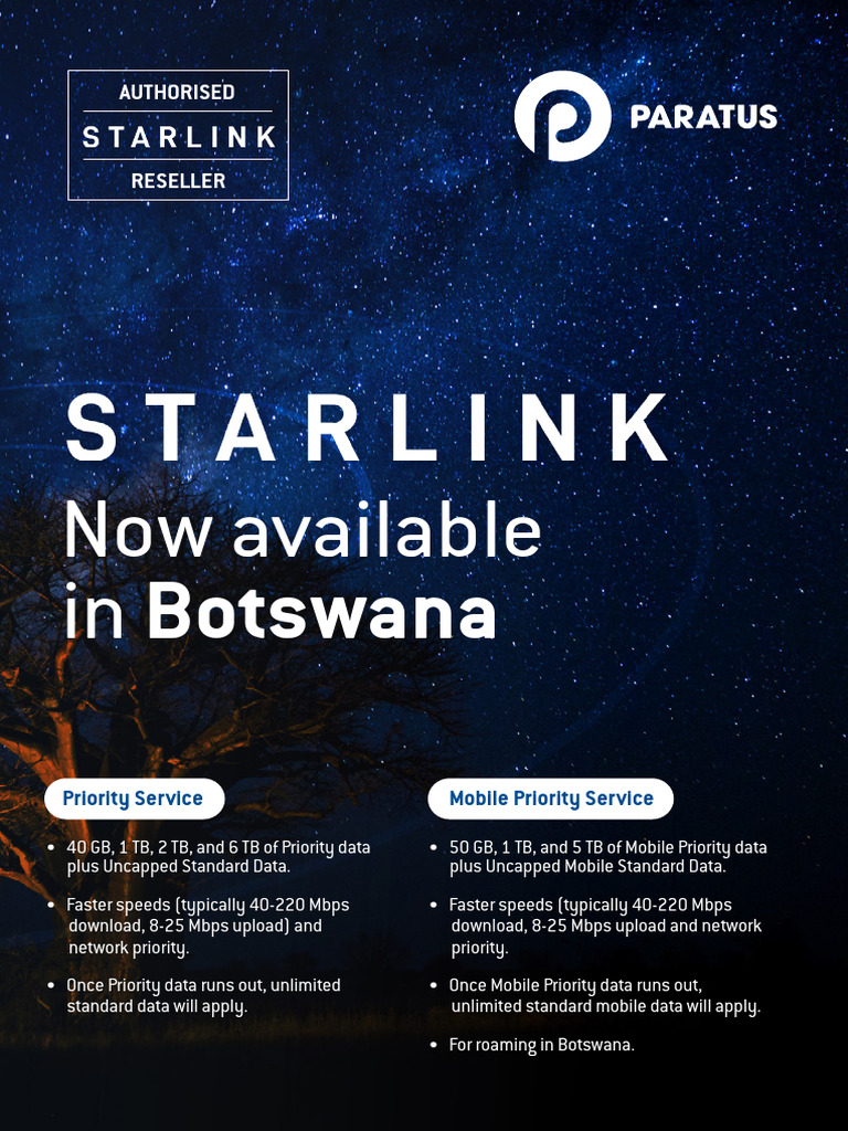 Paratus Starlink Brochure | PDF | Telecommunications | Information And Communications Technology
