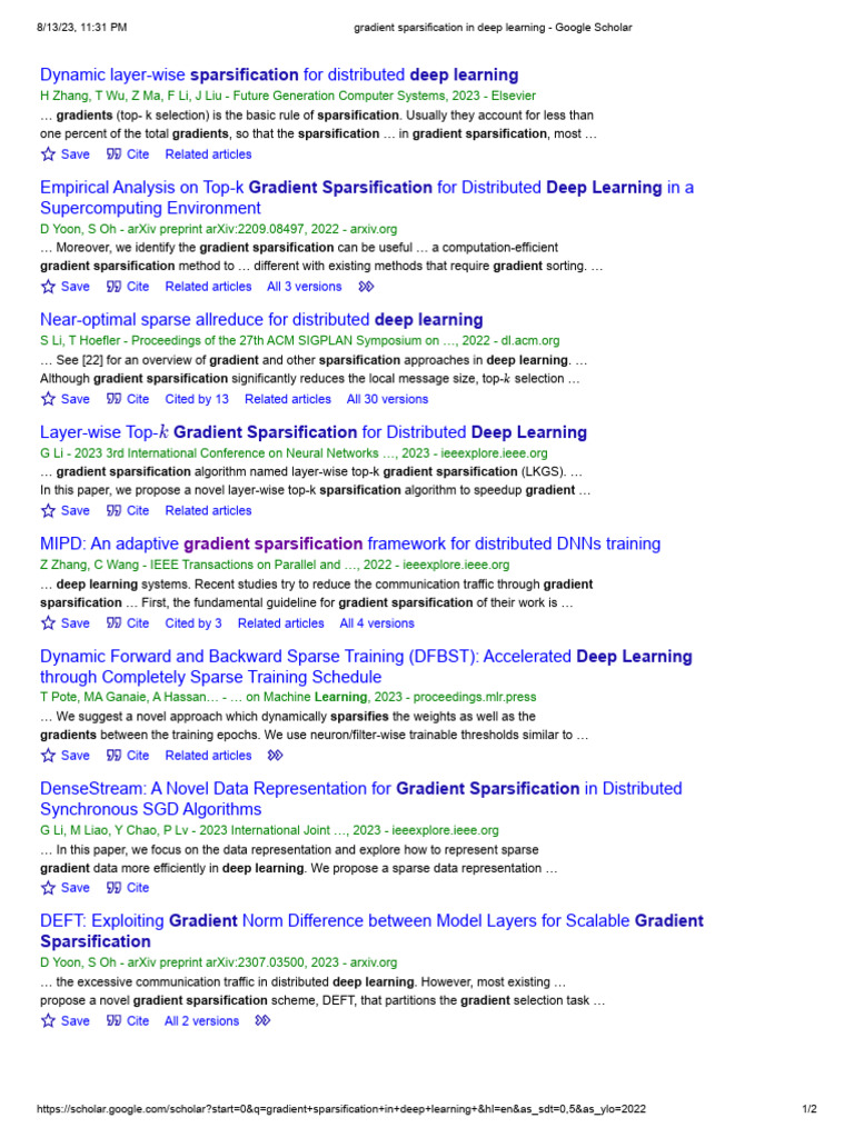 Gradient Sparsification in Deep Learning - Google Scholar | PDF | Deep Learning | Learning