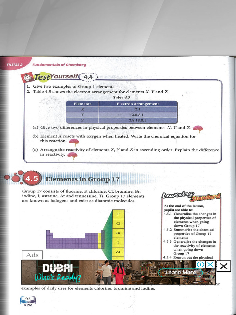Chemistry KSSM Textbook F4 | PDF