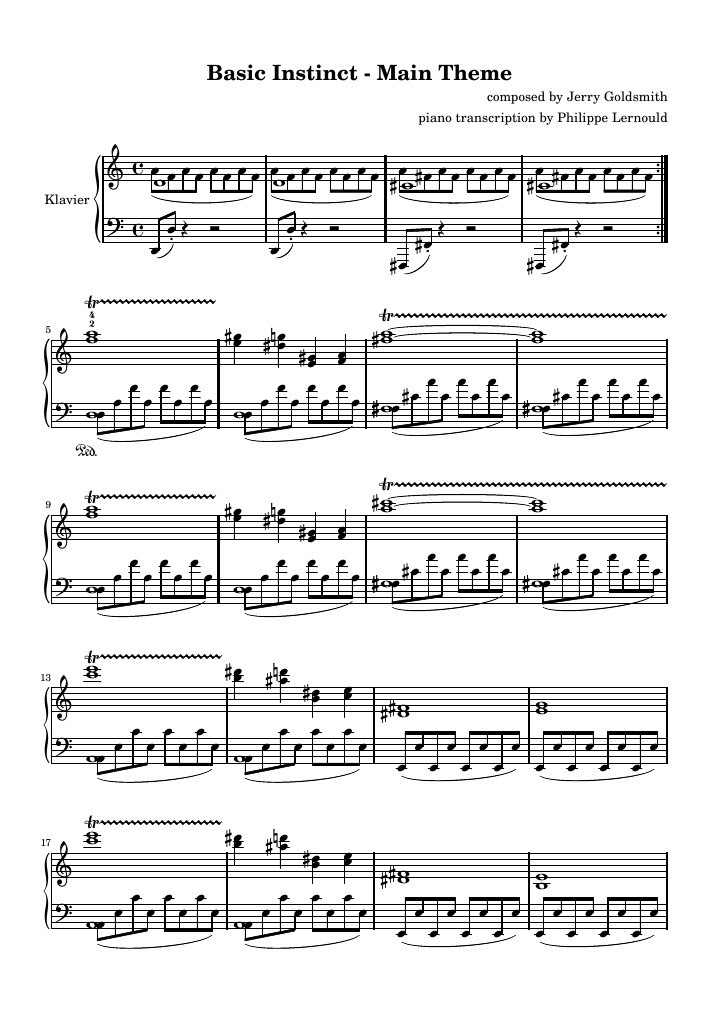 Basic Instinct - Main Theme | PDF