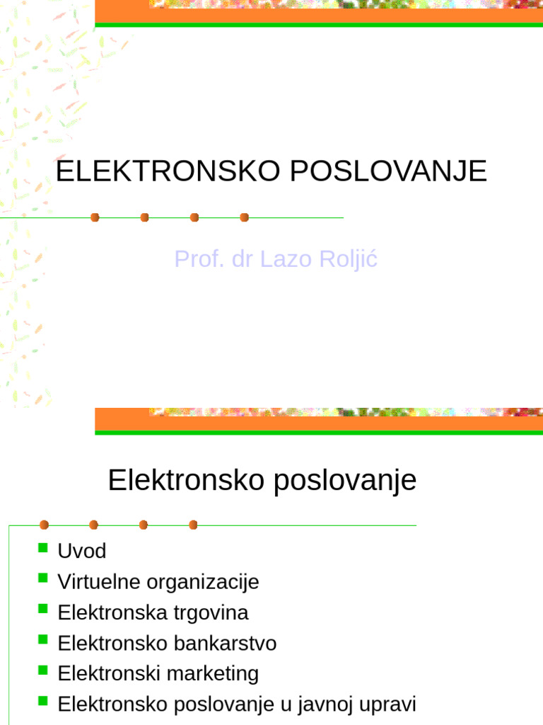 03-Elektronsko Poslovanje-Elektronska Trgovina Plus Ostalo | PDF