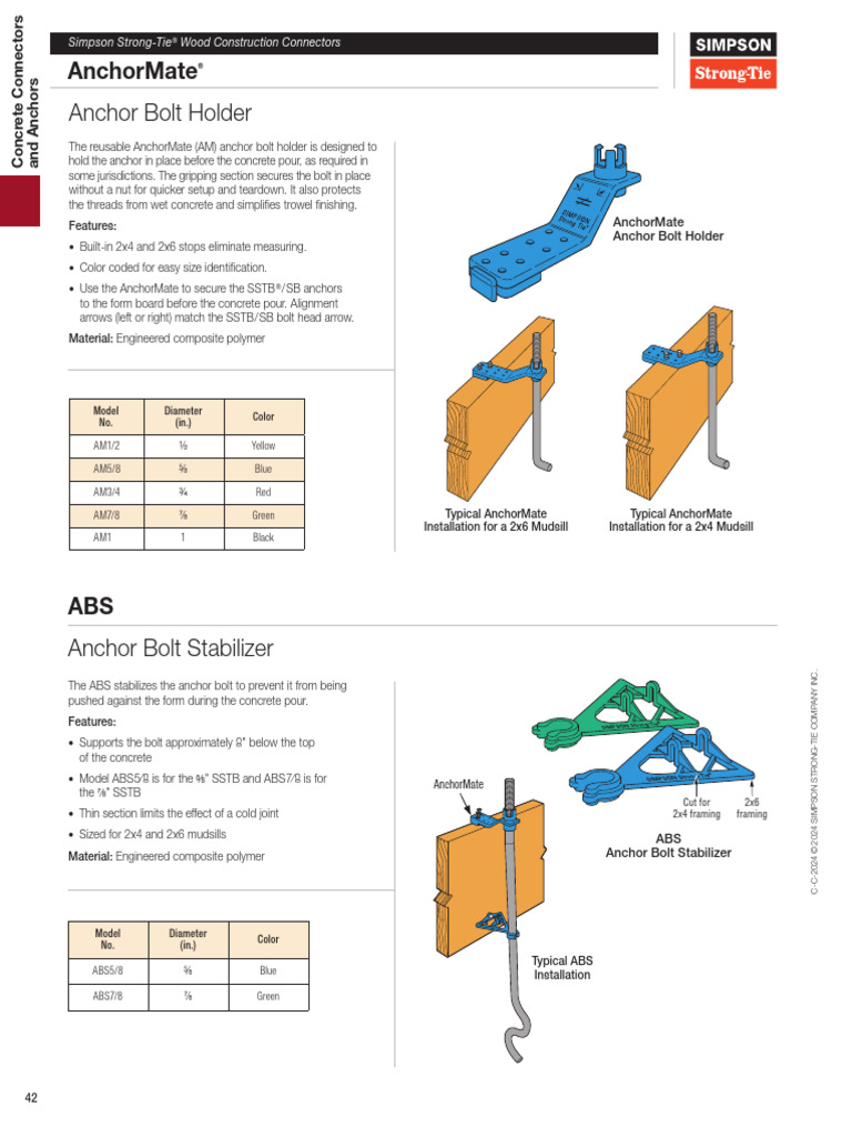 Anchor Bolt Stabilizer and Anchor Bolt Holder | PDF | Mechanical ...
