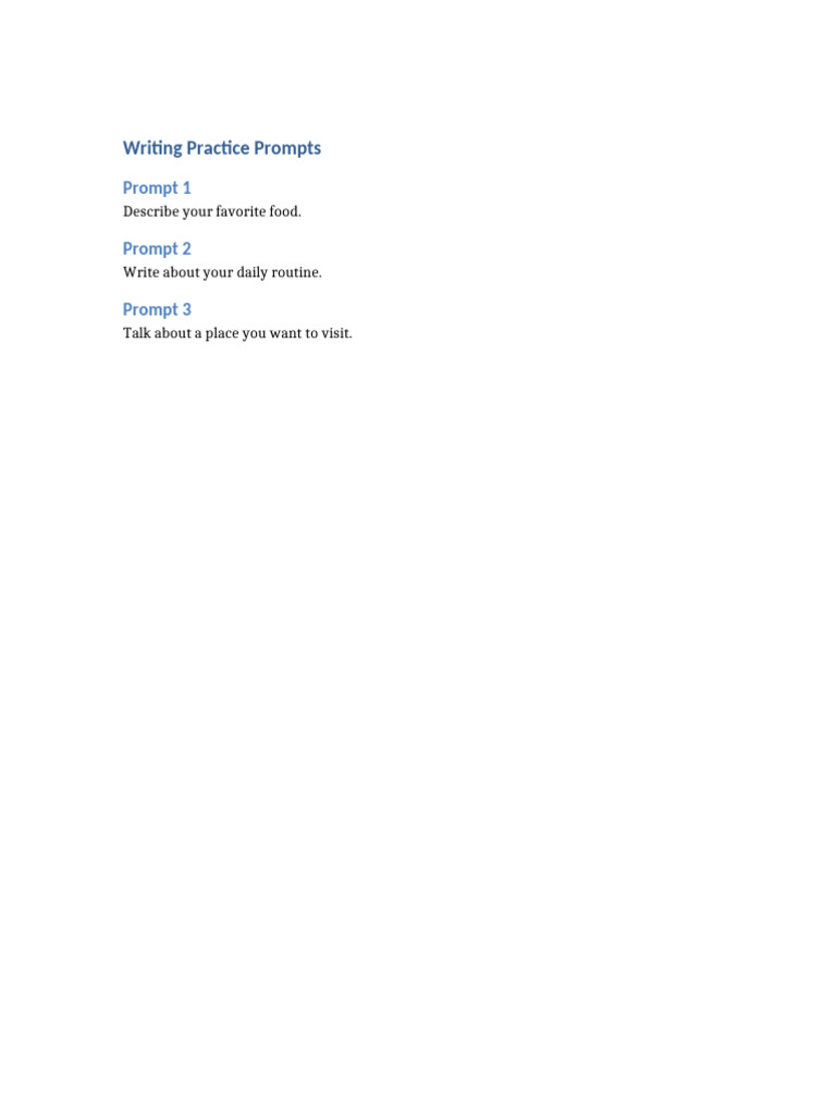 05 Writing Prompts | PDF