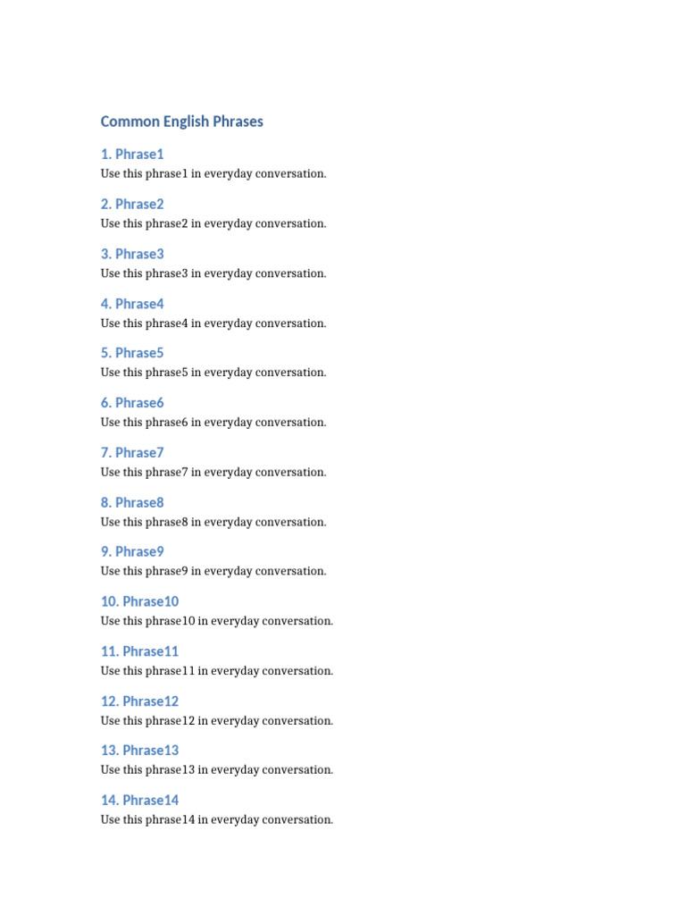02 Common Phrases | PDF