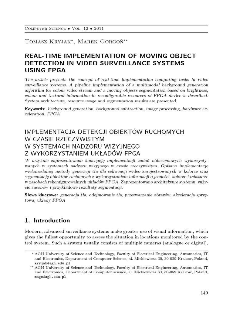 Real Time Implementation of Moving | PDF | Computer Engineering | Computing
