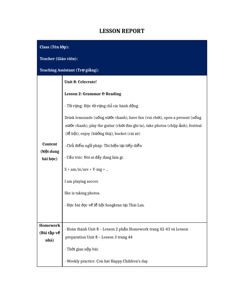 Lesson Report - u8 - l2 - Explorer2 | PDF