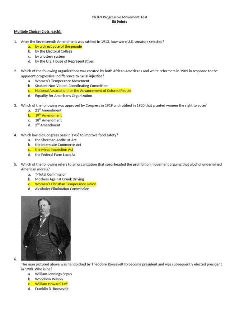 Theodore Roosevelt and the Progressive Era | PDF | Progressive Era ...