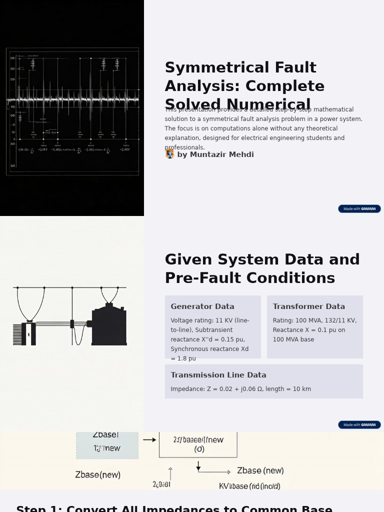 Symmetrical Fault Analysis Complete Solved Numerical | PDF | Electrical ...