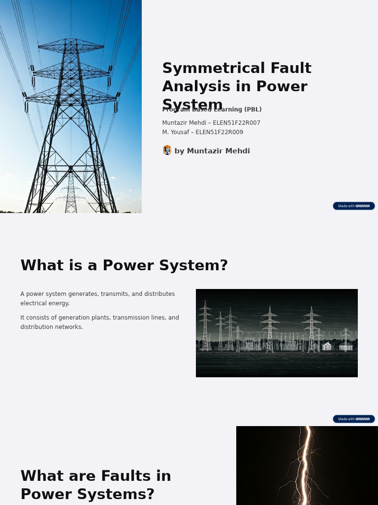 Symmetrical-Fault-Analysis-in-Power-System | PDF | Electrical Engineering | Electricity