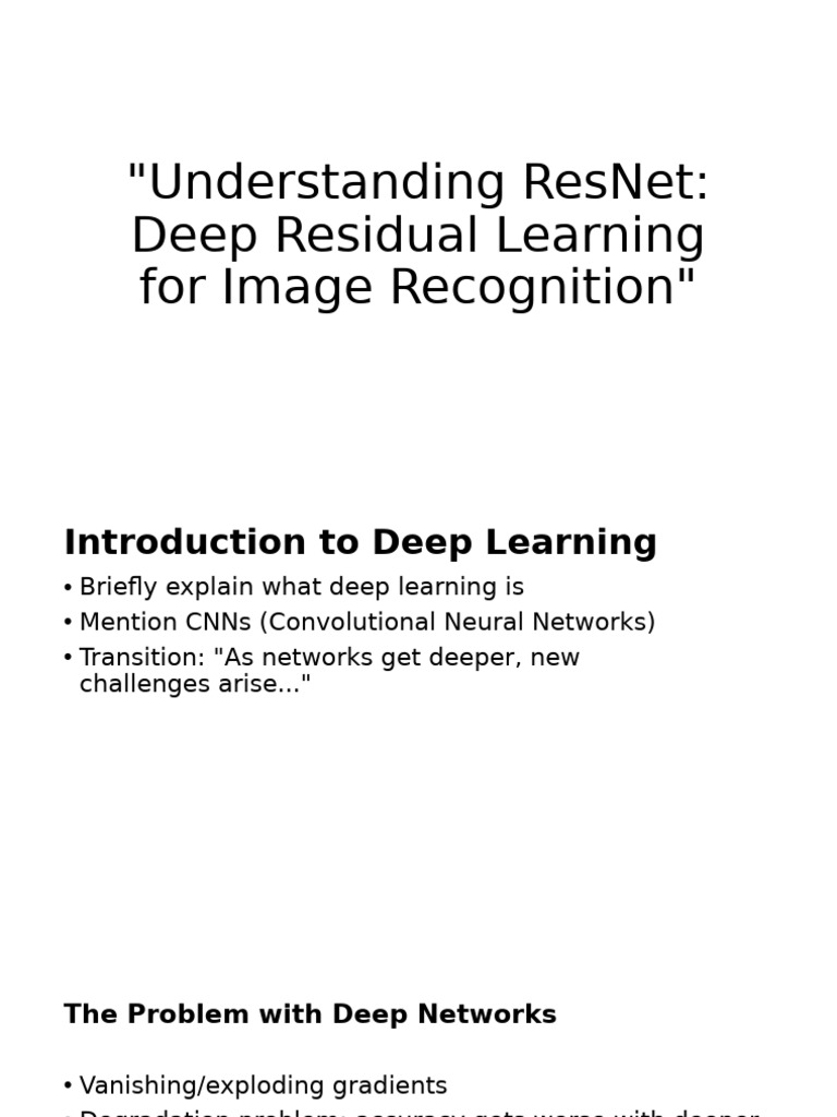 Understanding ResNet | PDF