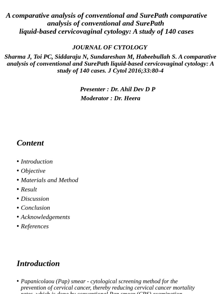 A Comparative Analysis of Conventional and SurePath Comparative | PDF ...