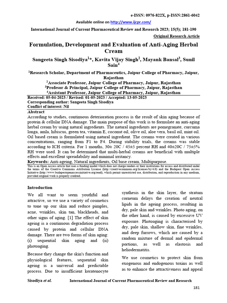 IJCPR, Vol 15, Issue 5, Article 26 | PDF | Pharmaceutical Formulation