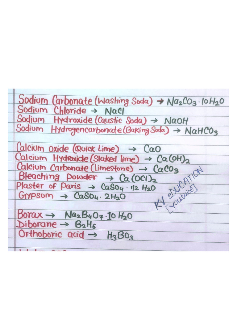 Inorganic Common Compounds | PDF