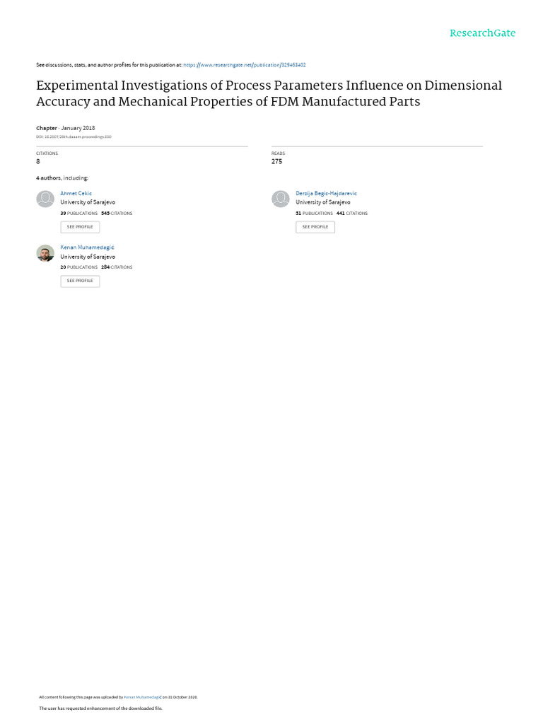 Experimental_Investigations_of_Process_Parameters_ | PDF | Fracture | Strength Of Materials