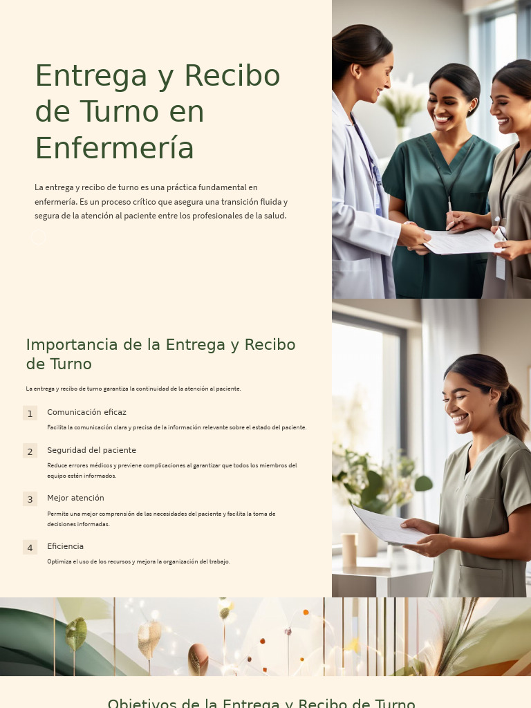 Entrega y Recibo de Turno en Enfermeria | PDF | Enfermería | Información