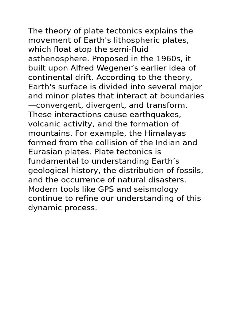 Plate Tectonics and Continental Drift | PDF