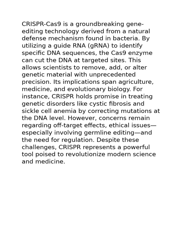 CRISPR-Cas9 Gene Editing | PDF