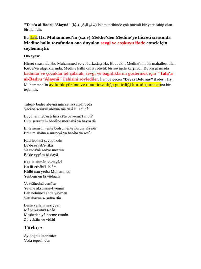 Taleal - Bedru Aleynâ | PDF