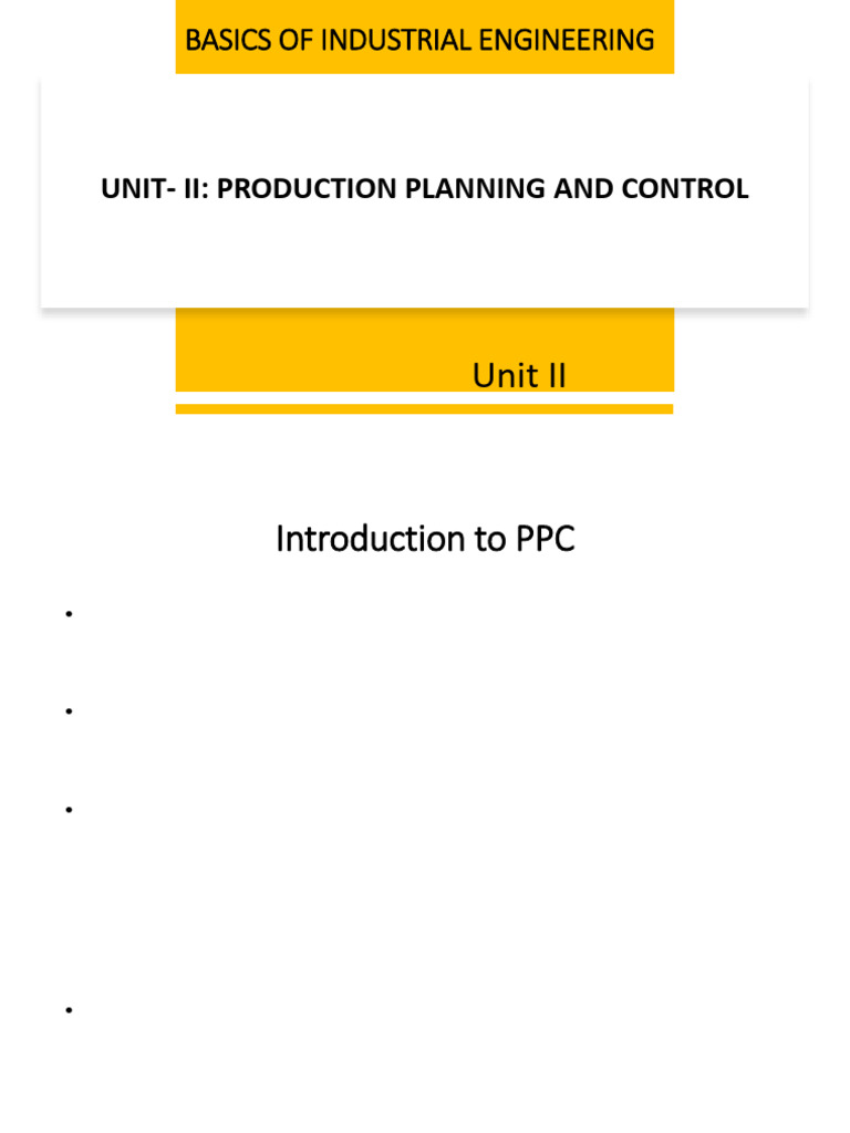 Unit - Ii Basics of Industrial Engineering | PDF | Forecasting | Prediction